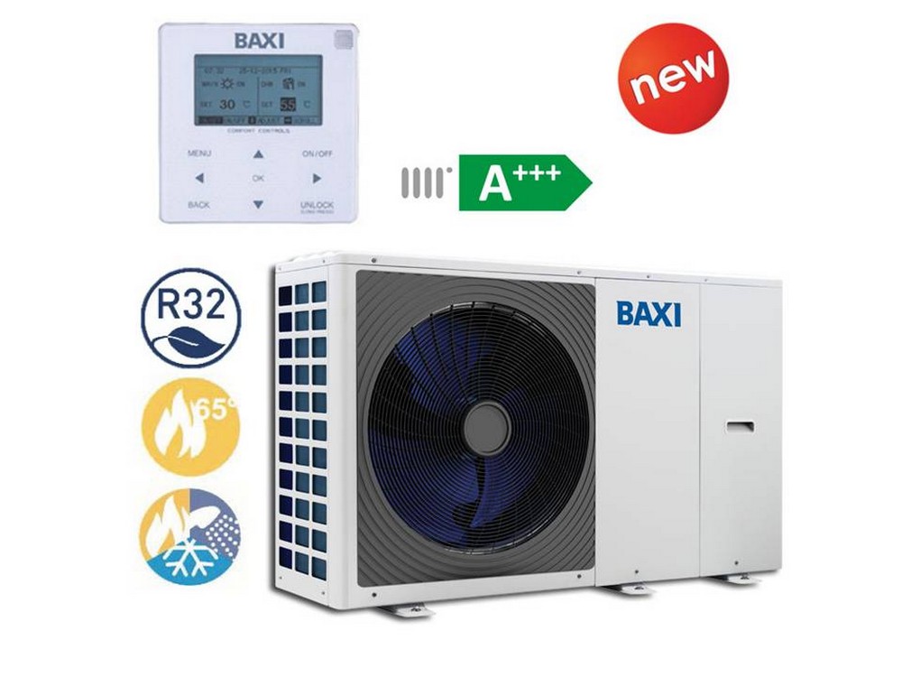 Αντλία Θερμότητας αέρος – νερού 4kw BAXI Auriga-A 4M-A Monoblock ...